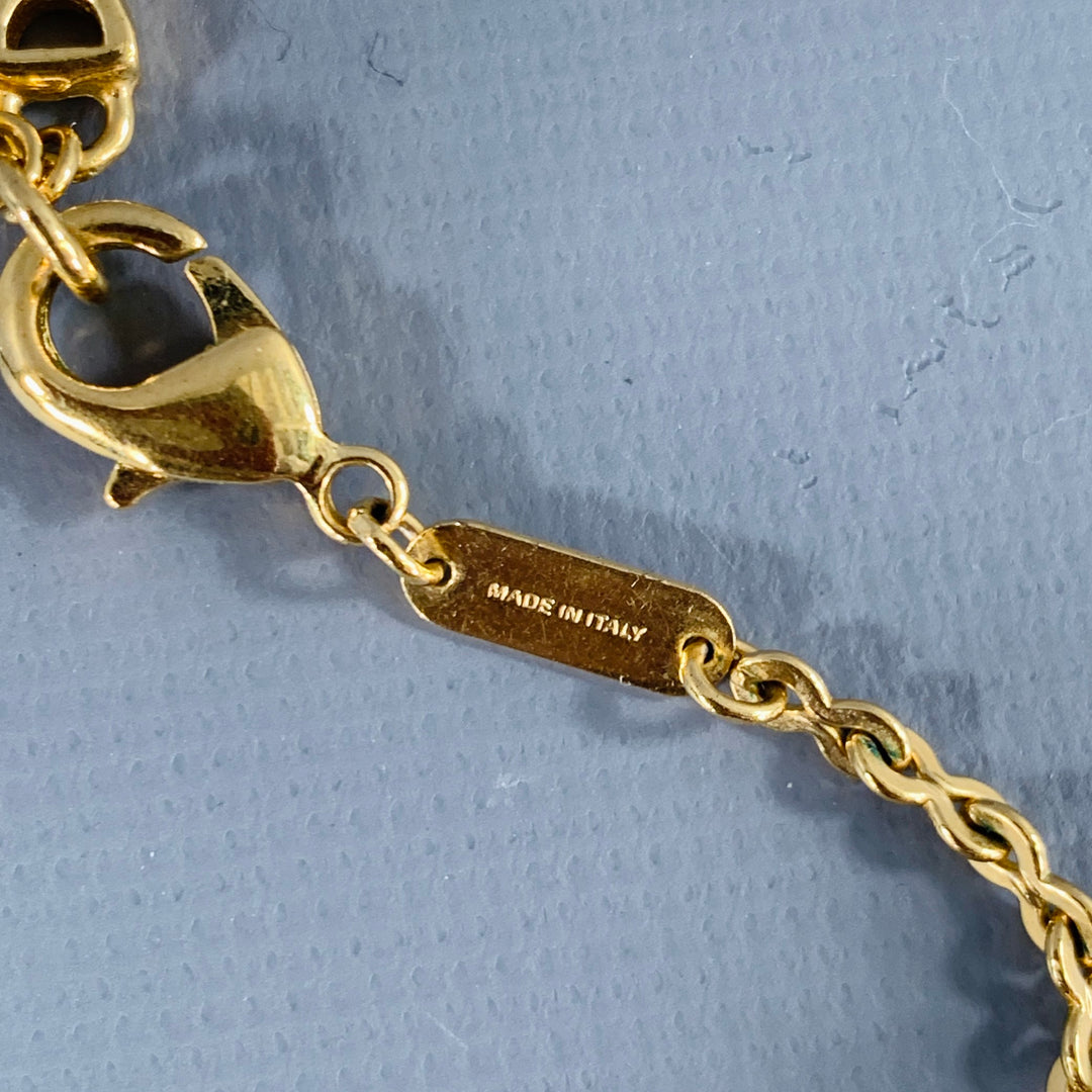 DOLCE & GABBANA Gold Chain Link Metal DG Pendant Necklace – Sui Generis ...