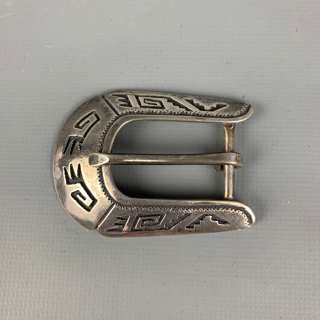 Vintage THOMAS SINGER Sterling Silver Embossed 3 Piece Belt Buckle ...