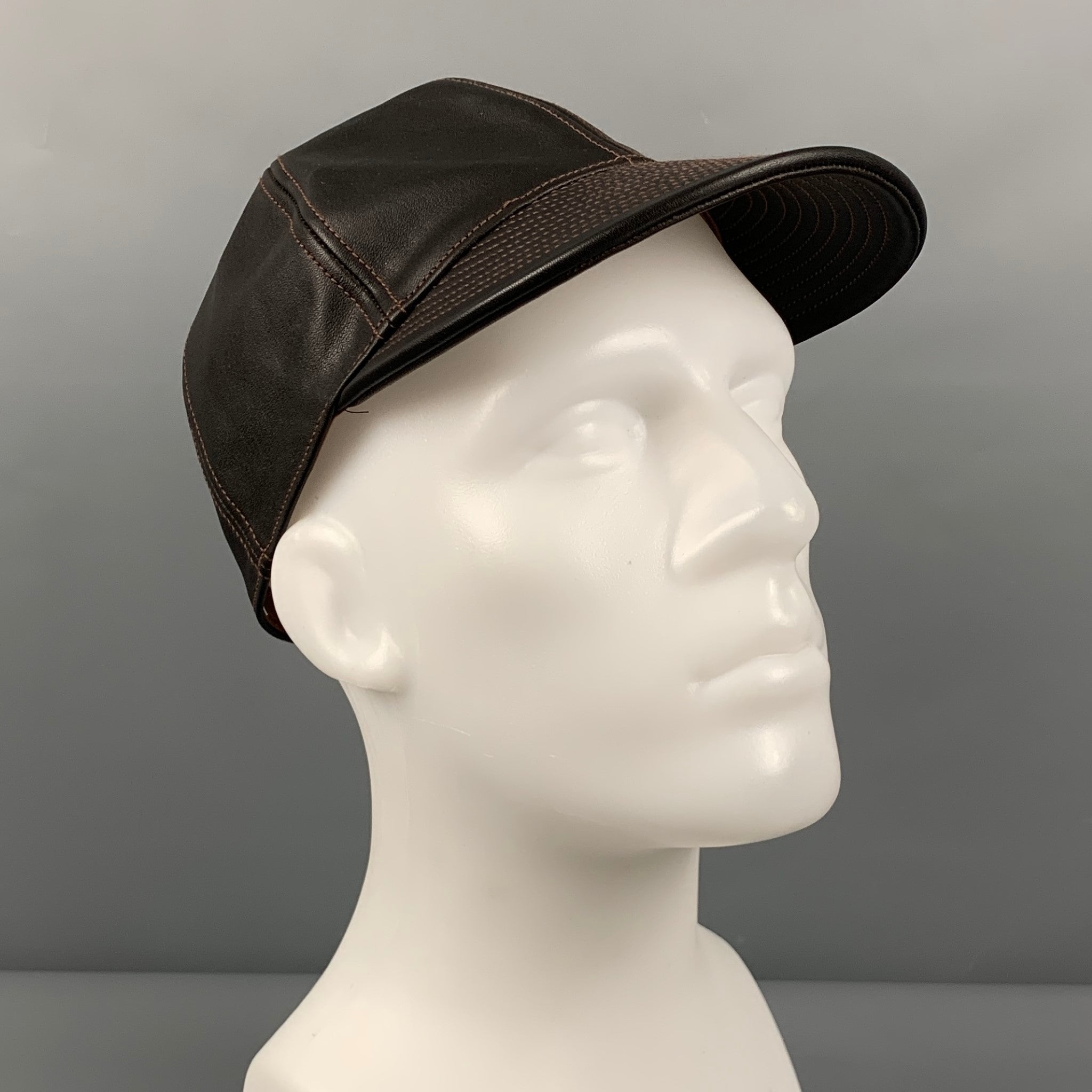 THE REAL MCCOY'S Size 7 1/2 Brown Horsehide Leather Hat – Sui Generis ...