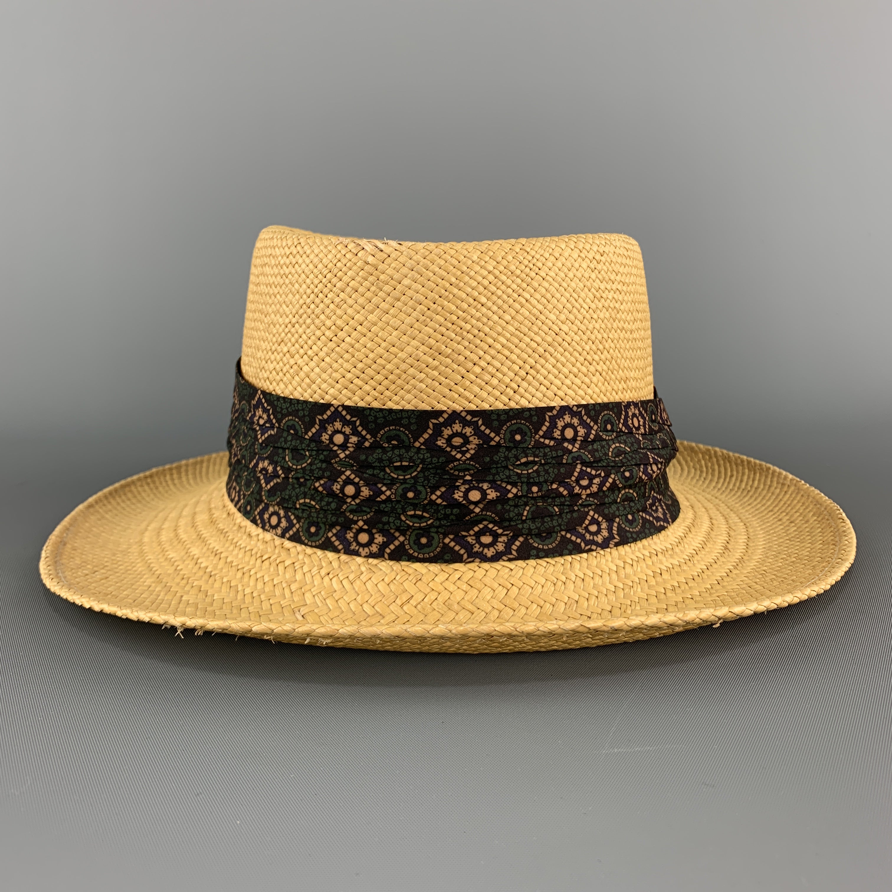 STETSON Natural Woven Straw Gathered Stripe Hat – Sui Generis Designer ...