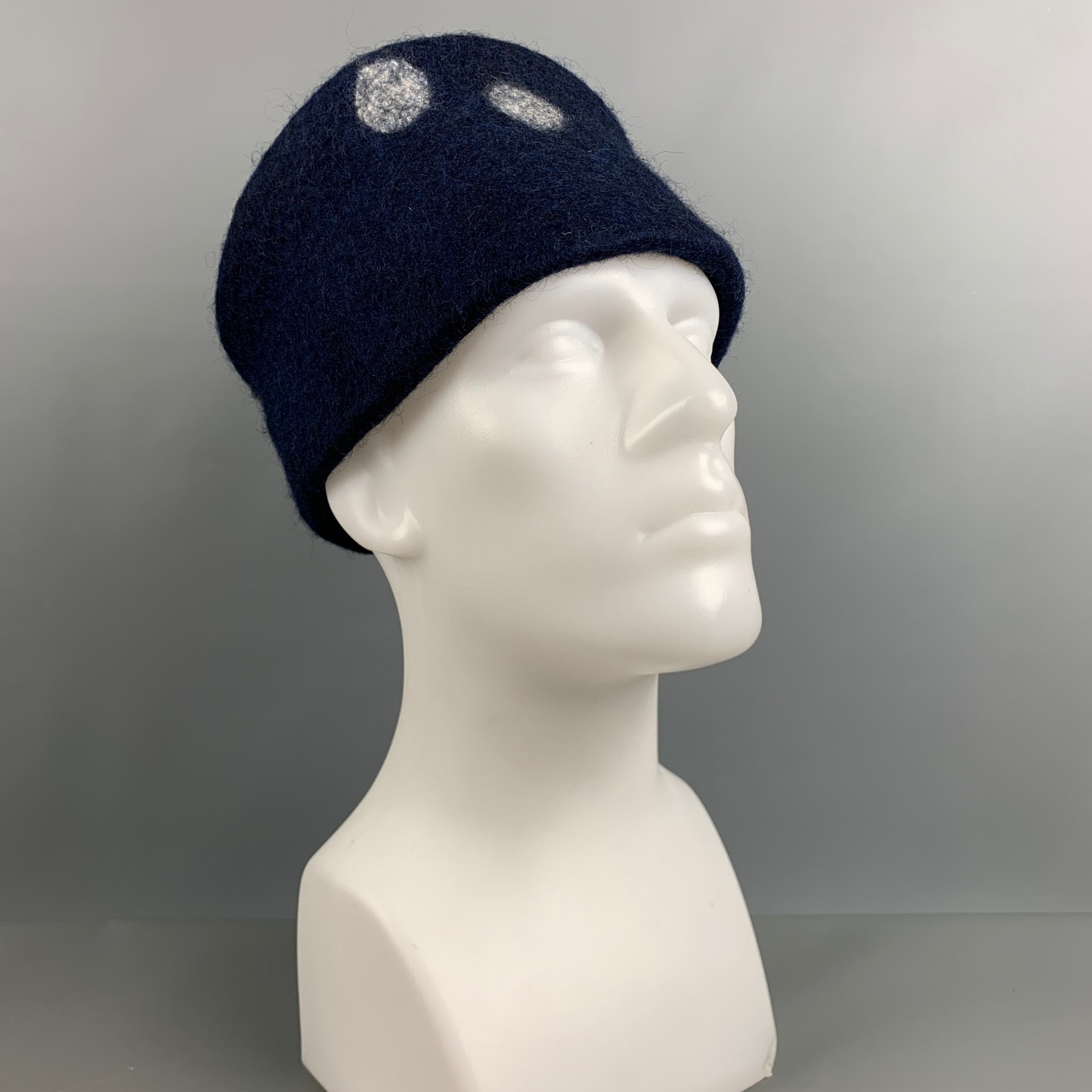 ERRATICA JEAN HICKS Navy Cream Dots Felt Hats – Sui Generis Designer ...